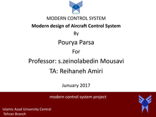 Modern control system | PPTX