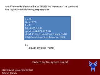 Modern control system | PPTX