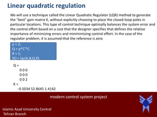 Modern control system | PPTX