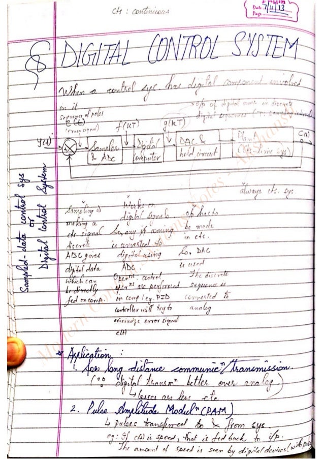 Modern control system notes - Akshansh