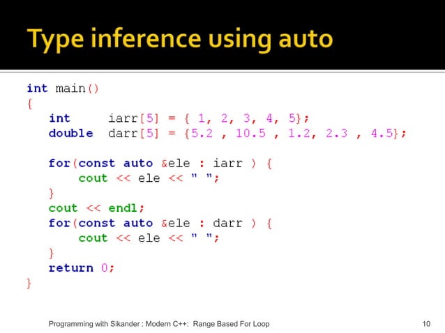 Moderncpp Range Based For Looppptx