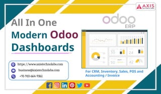 Dynamic Modern Odoo Dashboard - for CRM, Inventory, Sales and Accounting / Invoice | PPT