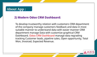Dynamic Modern Odoo Dashboard - for CRM, Inventory, Sales and Accounting / Invoice | PPT