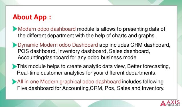 Dynamic Modern Odoo Dashboard for POS, CRM, Inventory, Sales and Accounting / Invoice | PPTX