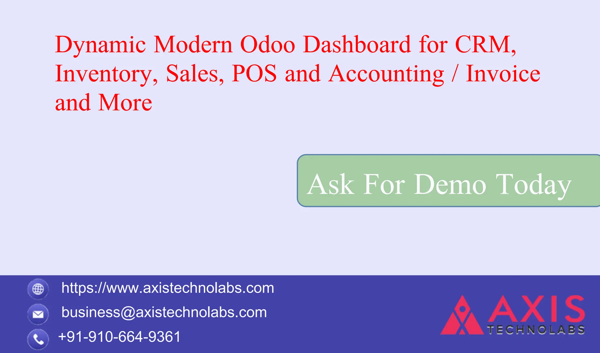 Dynamic Modern Odoo Dashboard for POS, CRM, Inventory, Sales and ...