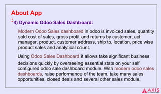 Dynamic Modern Odoo Dashboard for POS, CRM, Inventory, Sales and Accounting / Invoice | PPT