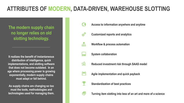 Modern, Data-Driven, Warehouse Slotting | PPTX | Computing | Technology & Computing