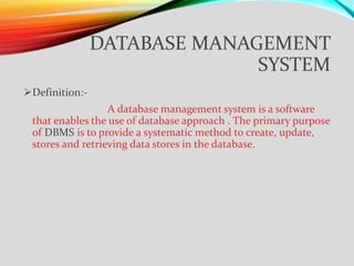 Modern database management system chapter 1 | PPTX | Databases | Computer Software and Applications