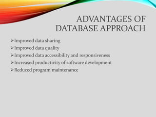 Modern database management system chapter 1 | PPTX | Databases | Computer Software and Applications