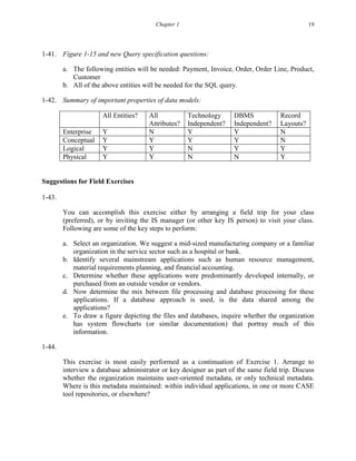 Solutions for Problems: Modern Database Management (12th Edition) by Hoffer and Venkataraman | PDF