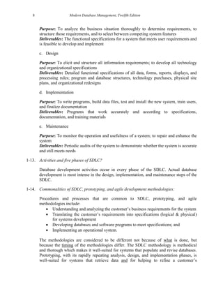Solutions for Problems: Modern Database Management (12th Edition) by Hoffer and Venkataraman | PDF