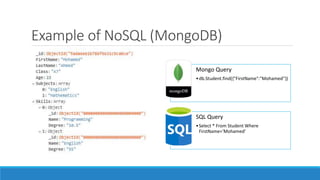 Modern databases and its challenges (SQL ,NoSQL, NewSQL) | PPTX