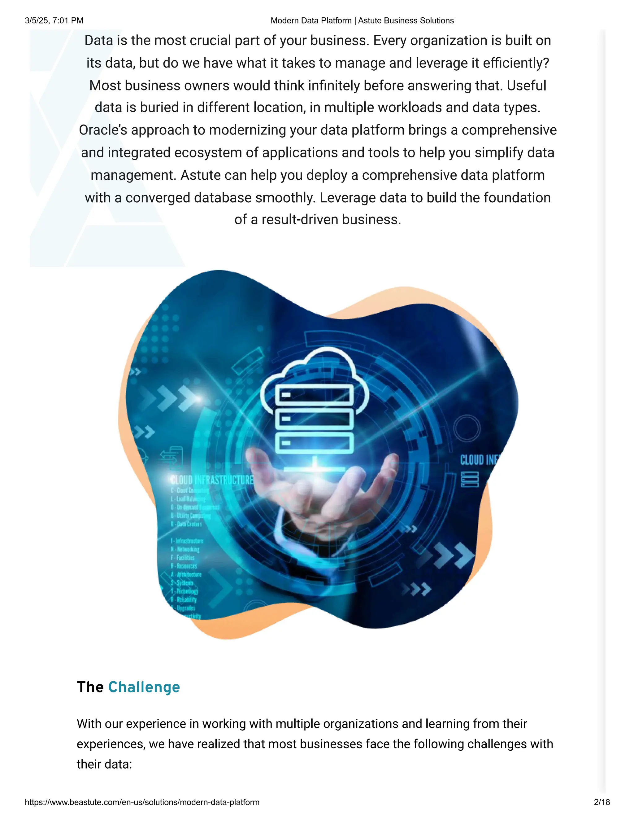 Modern Data Platform – Astute Business Solutions | PDF