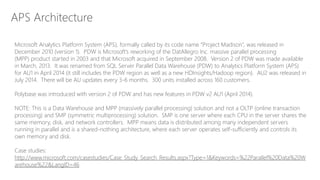 Modern Data Warehousing with the Microsoft Analytics Platform System | PPT