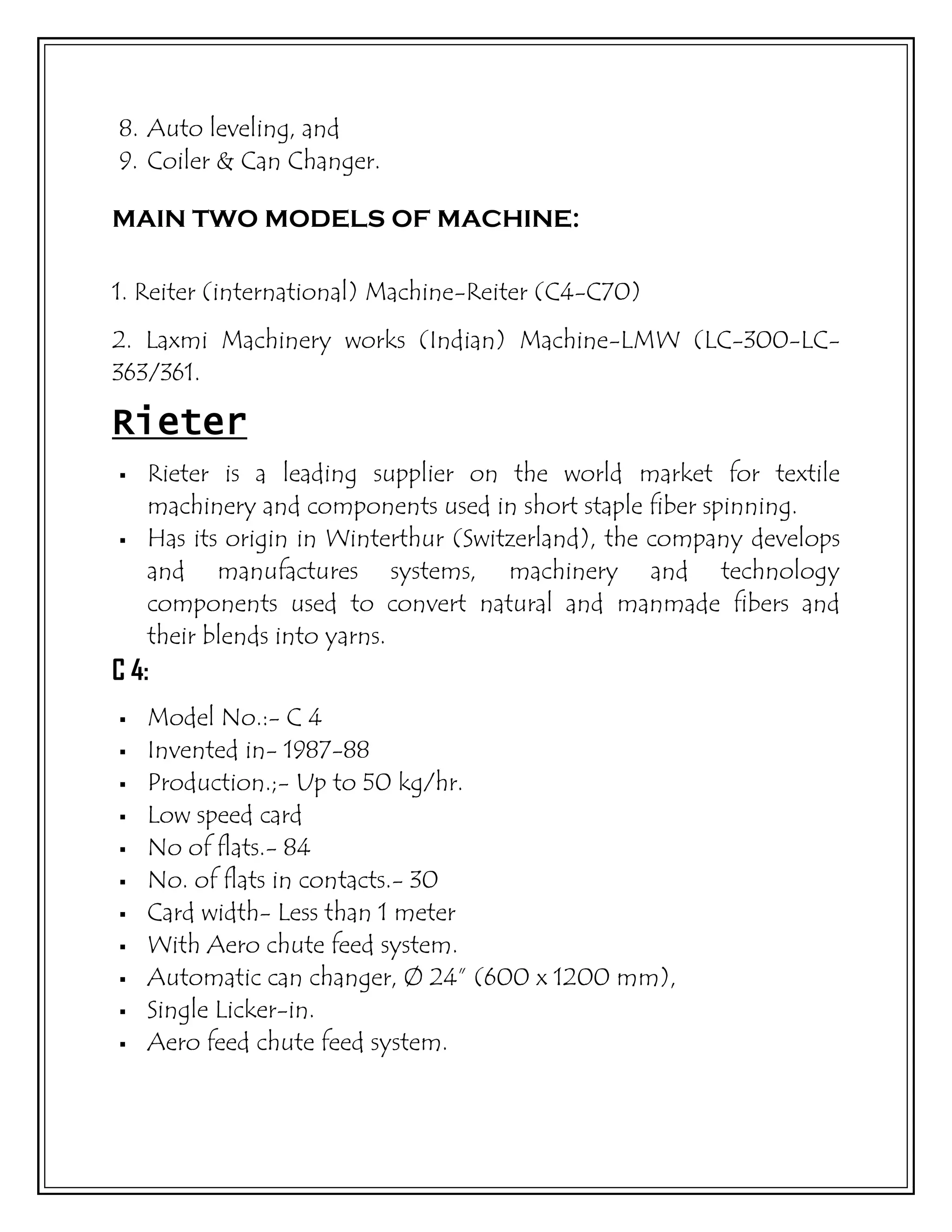 Modern developements in carding | PDF