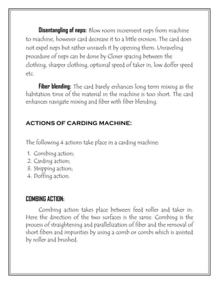 Modern developements in carding | PDF