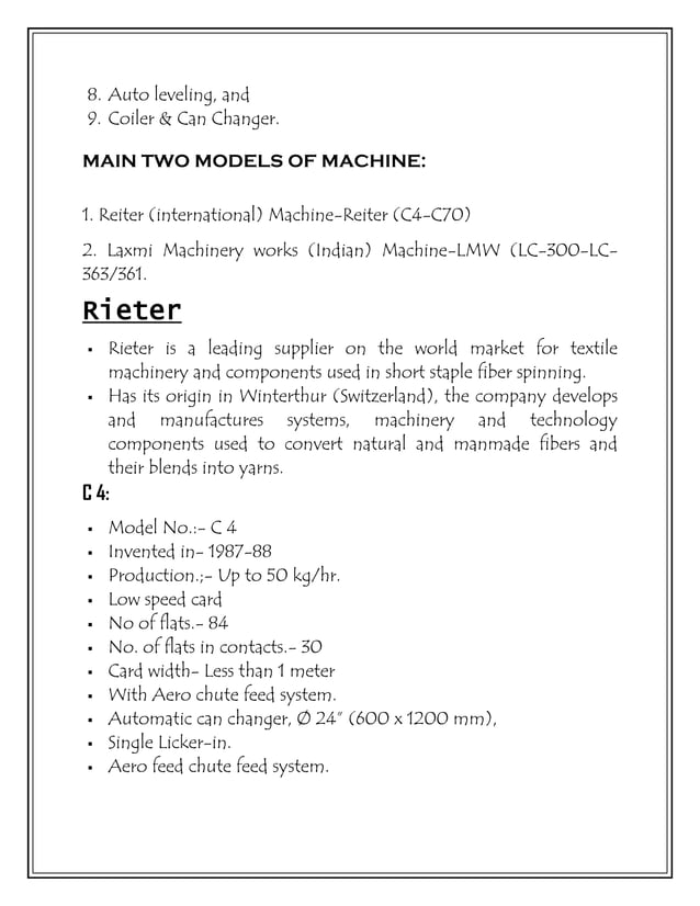 Modern developements in carding | PDF | Needlework | Arts and Crafts