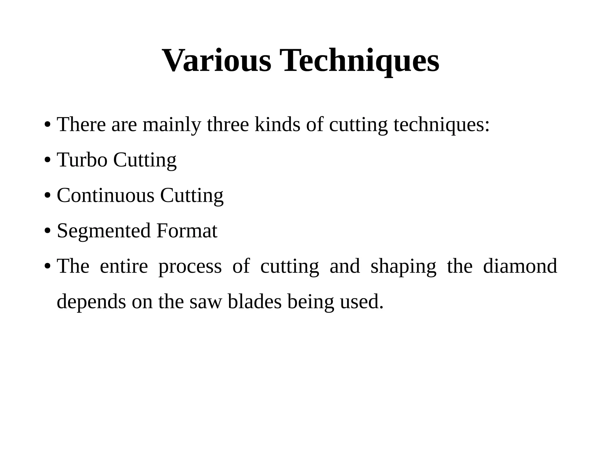 Modern diamond cutting techniques | PDF