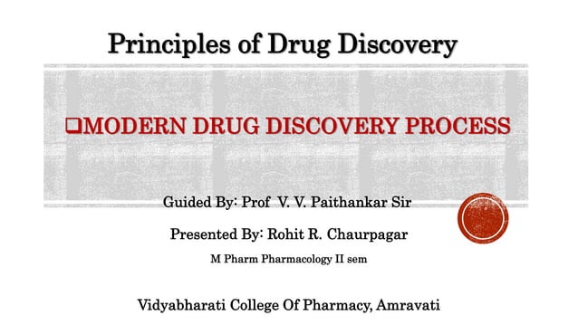 Modern drug discovery process|| M pharm Pharmacology.pptx | Biological ...