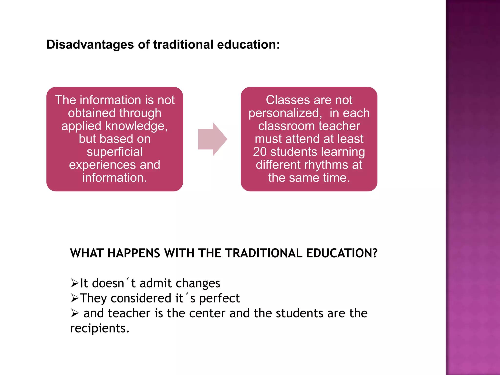 TRADITIONAL AND MODERN EDUCATION BY FERNANDA QUINCHIMBA | PPTX