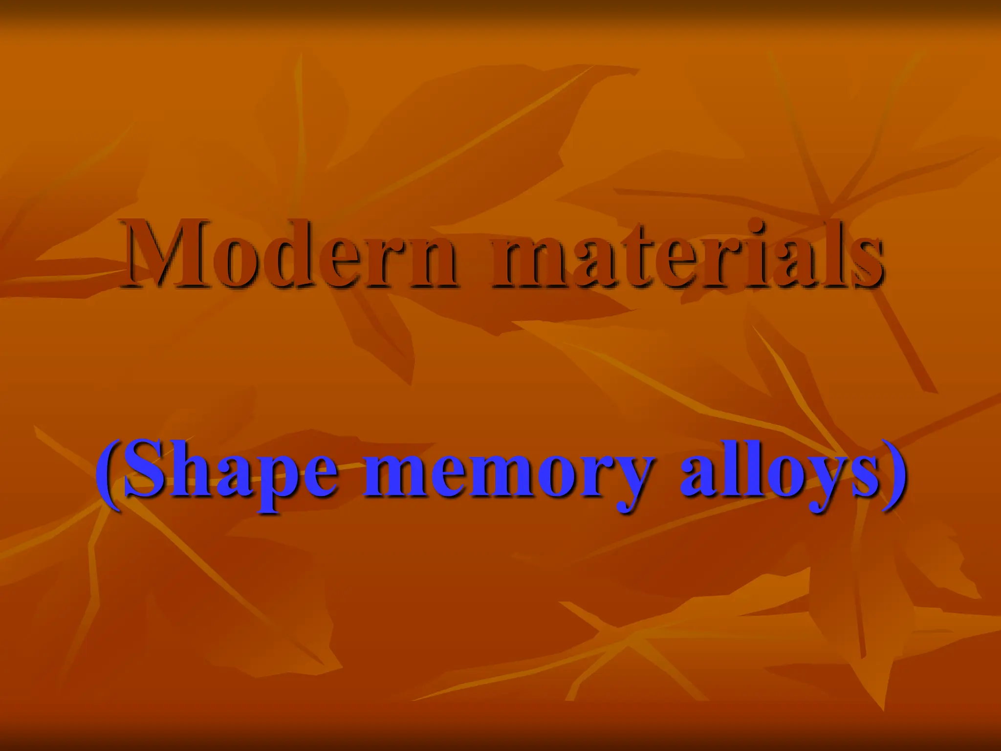 Modern Engineering materials for engineers.ppt | Chemistry | Science