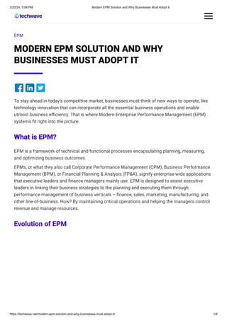 Modern EPM Solution and Why Businesses Must Adopt It_.pdf | Business ...