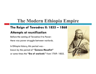 Modern ethiopia empire and the reign of tewodros II | PDF