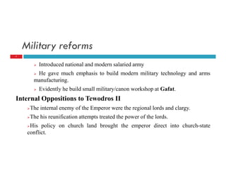 Modern ethiopia empire and the reign of tewodros II | PDF