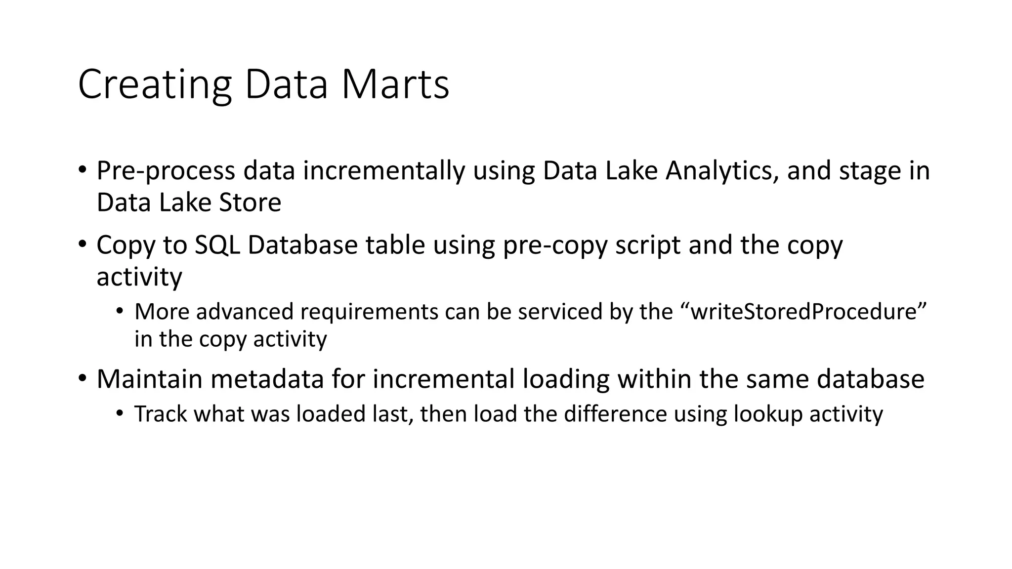 Modern Etl Azure Data Factory Data Lake And Sql Database Ppt