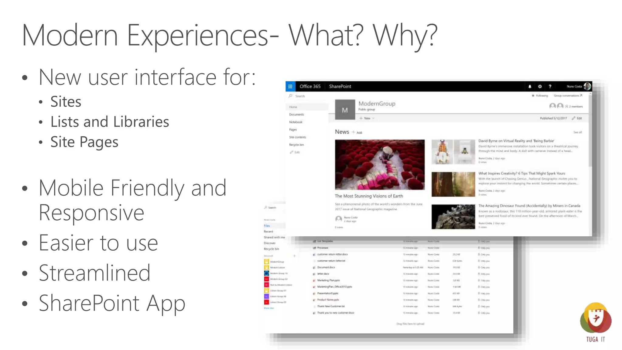 Modern experiences in SharePoint Online [TugaIT] | PPTX | Web ...