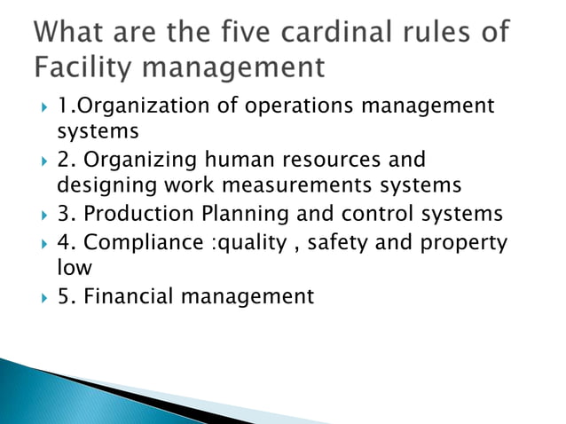 Modern Facility Management | PPTX