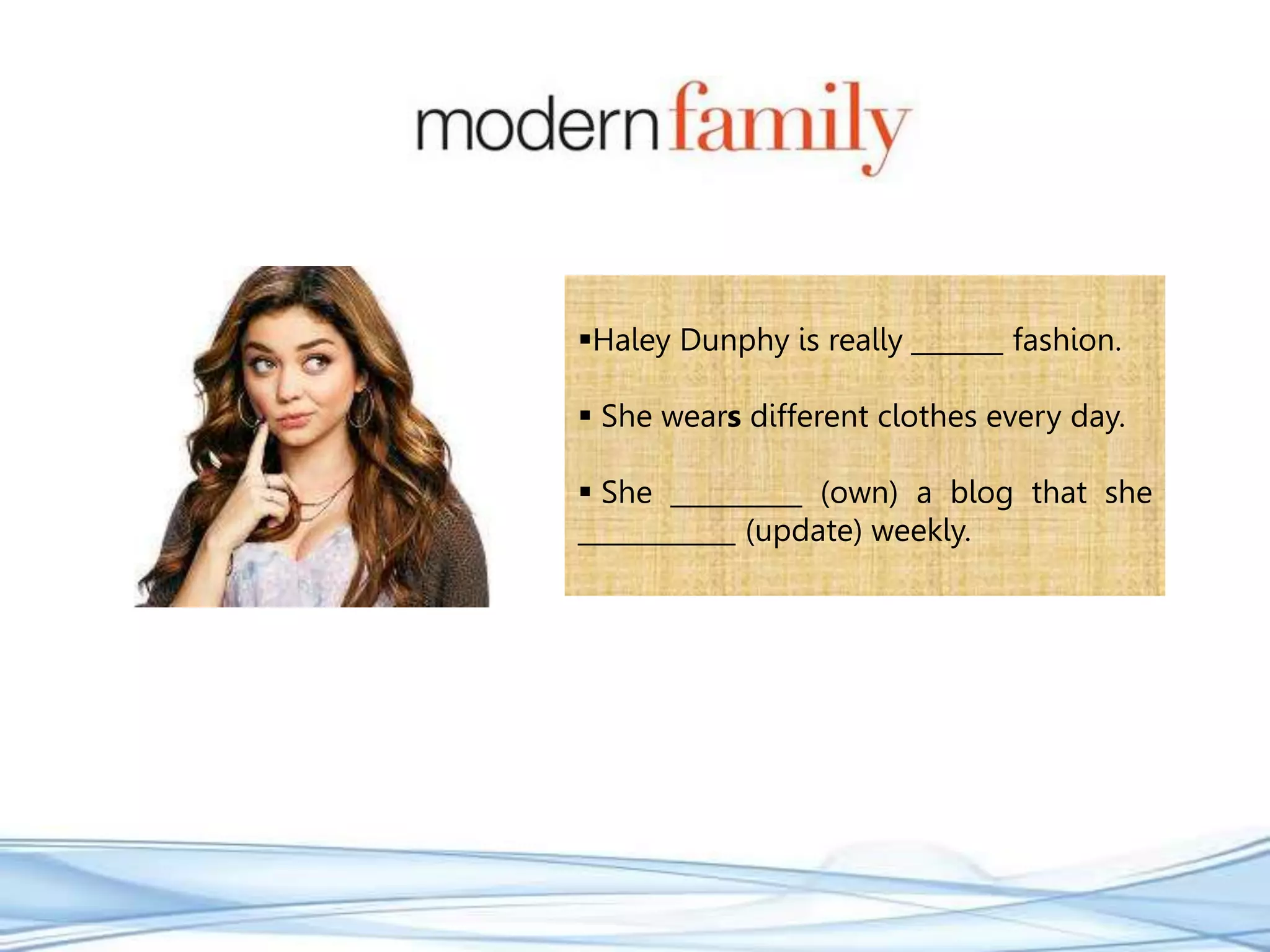 Modern family and present simple | PPTX