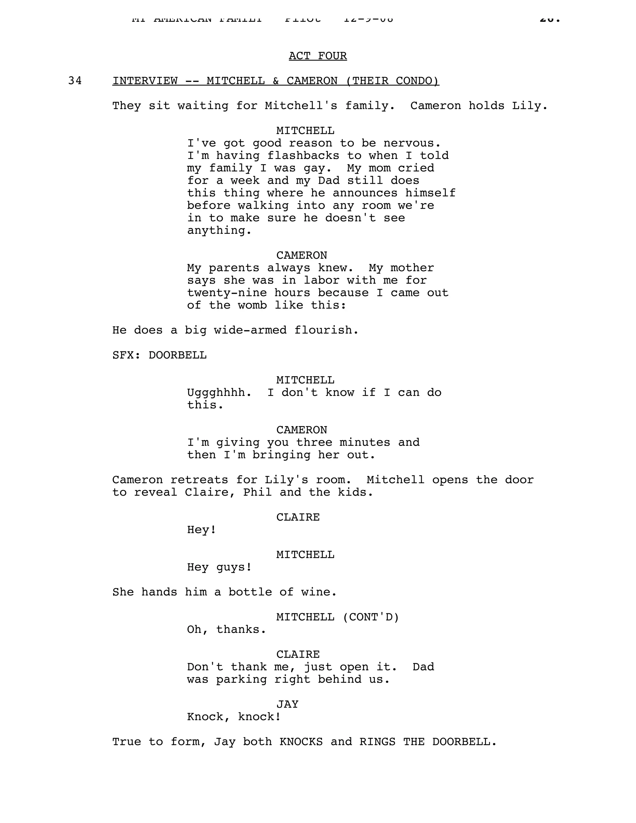Modern family pilot script for educational purposes - משפחה מודרנית ...