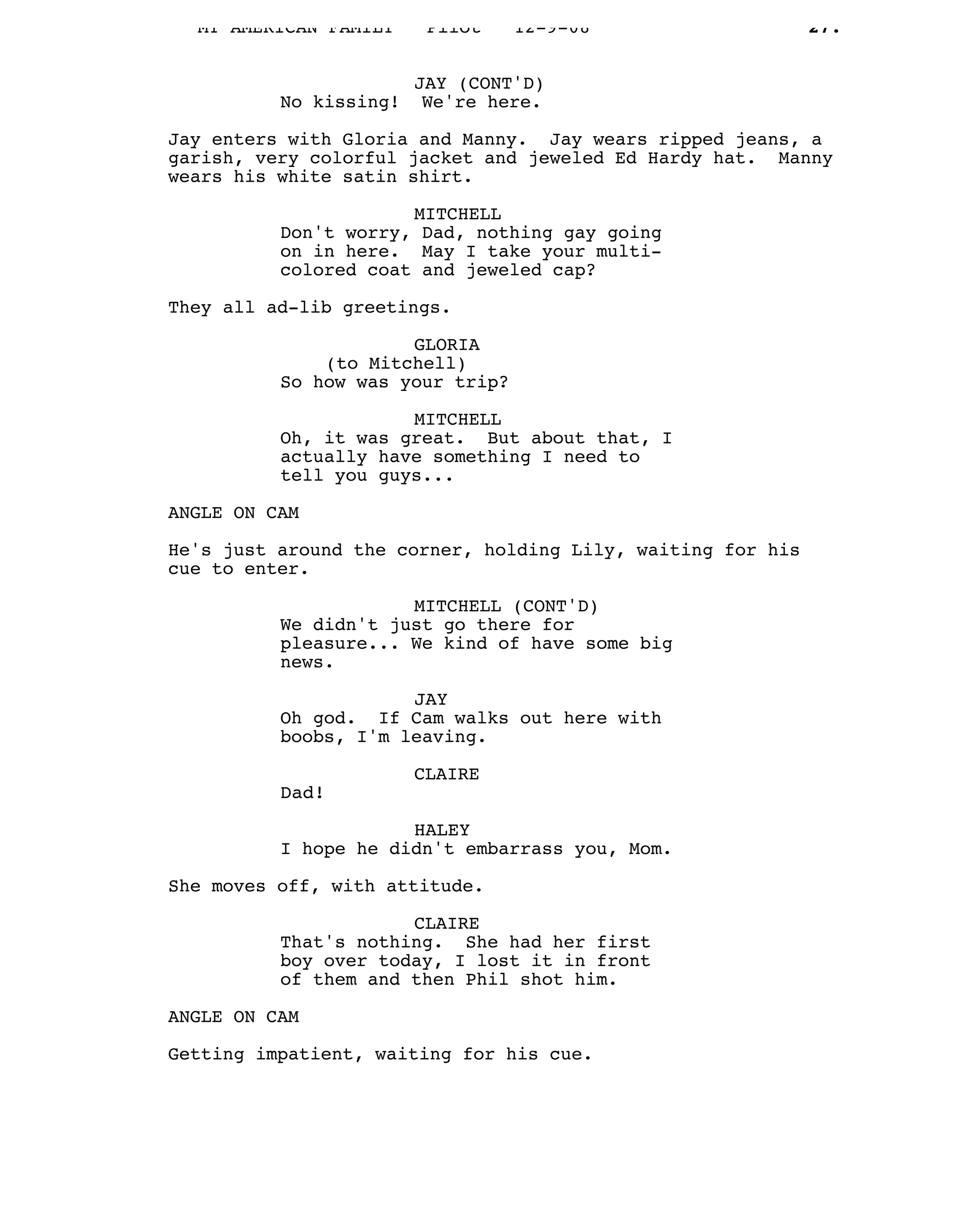 Modern family pilot script for educational purposes - משפחה מודרנית ...
