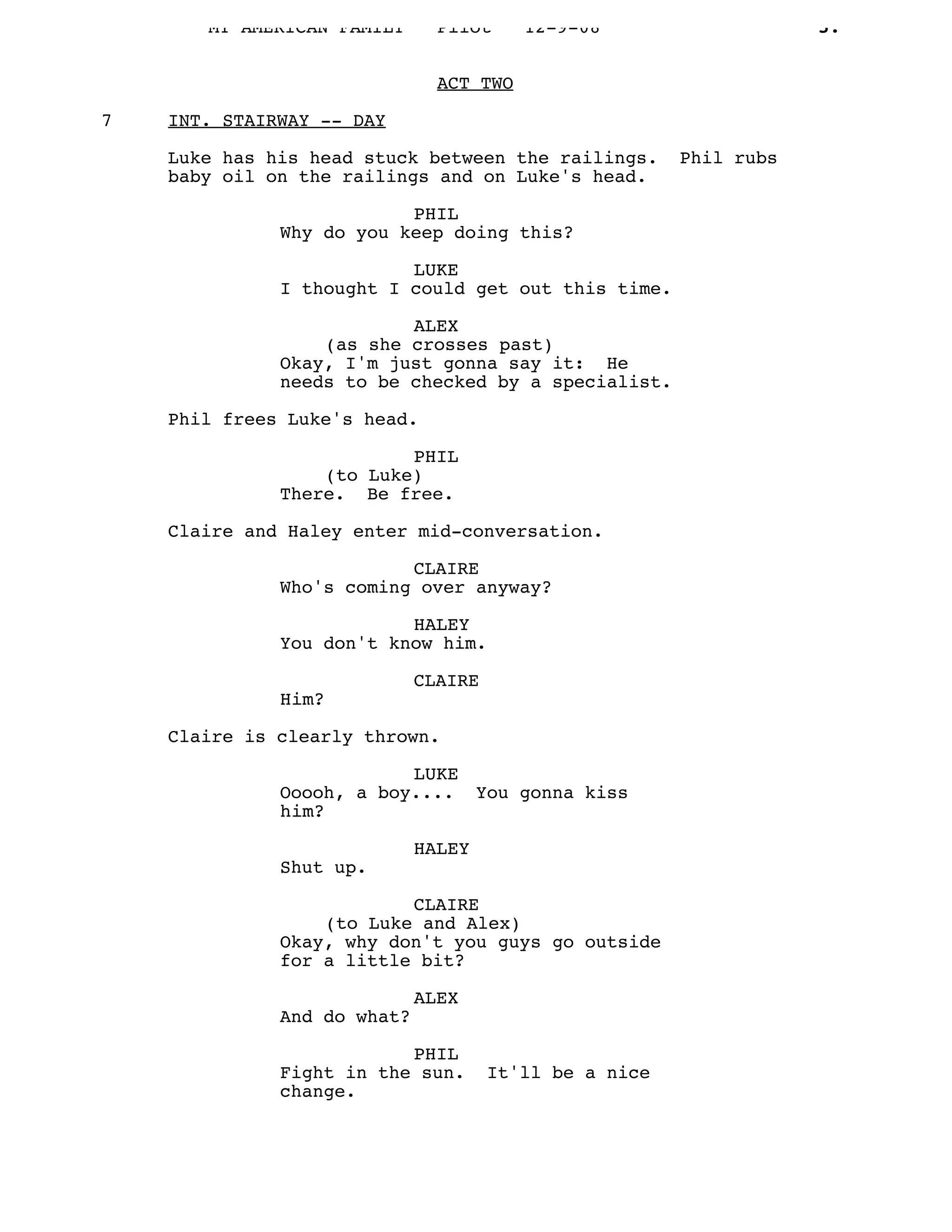 Modern family pilot script for educational purposes - משפחה מודרנית ...