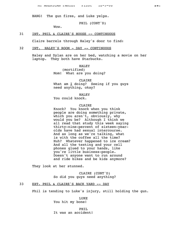 Modern family pilot script for educational purposes - משפחה מודרנית ...