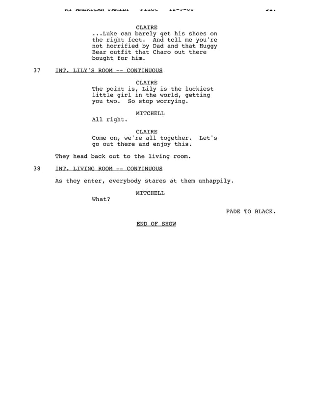 Modern family pilot script for educational purposes - משפחה מודרנית ...