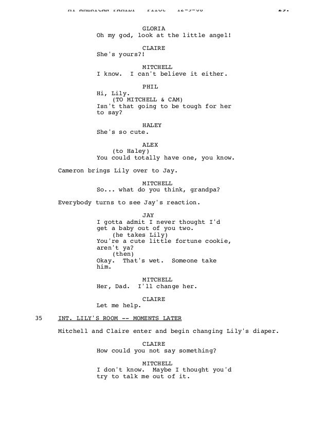 Modern family pilot script for educational purposes - משפחה מודרנית…