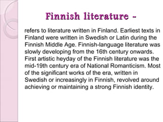 Modern finnish literature | PPT