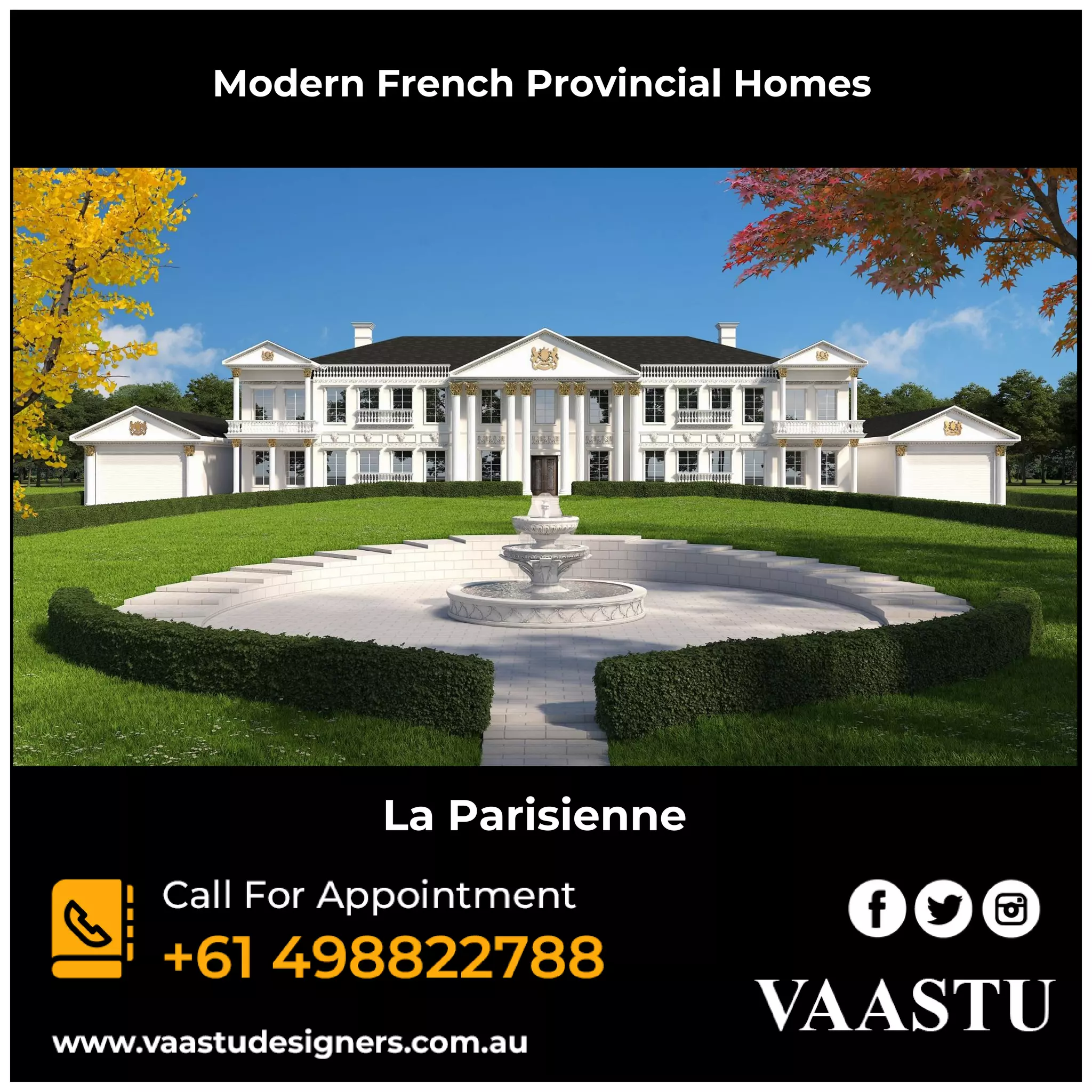Modern French Provincial Homes - Vaastu Designers | PDF