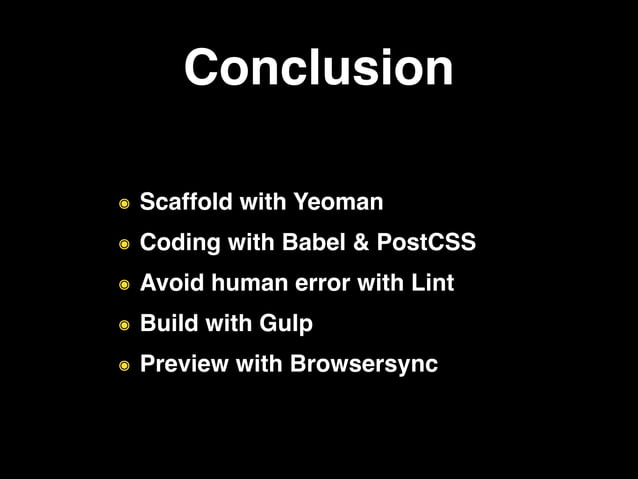 Modern front-end Workflow | PPT