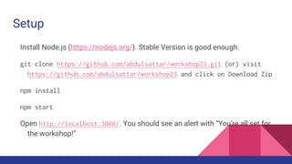 Modern frontend in react.js