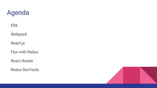 Modern frontend in react.js