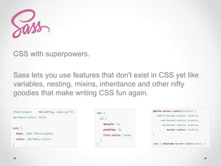 Modern Front End Tools & Workflow | PPTX