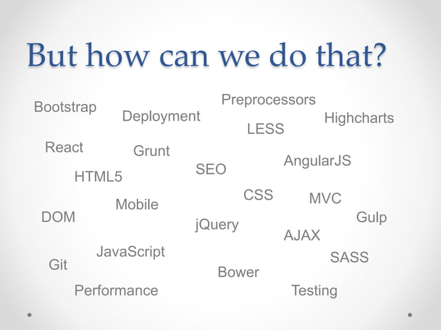 Modern Front End Tools & Workflow | PPTX