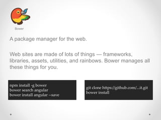 Modern Front End Tools & Workflow | PPTX