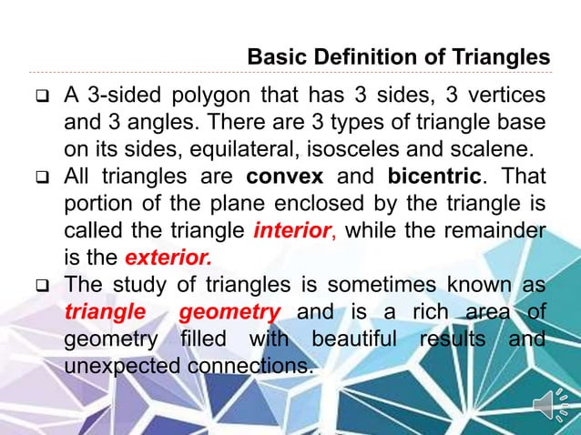 Modern Geometry Topics | PPTX