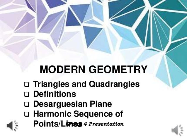 Modern Geometry Topics