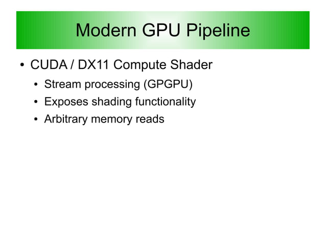 Modern Graphics Pipeline Overview | PDF | 3-D Graphics | Computer Software and Applications