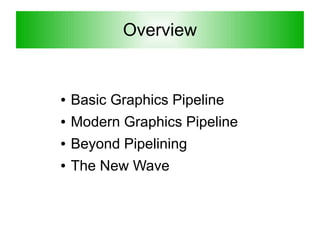 Modern Graphics Pipeline Overview | PDF
